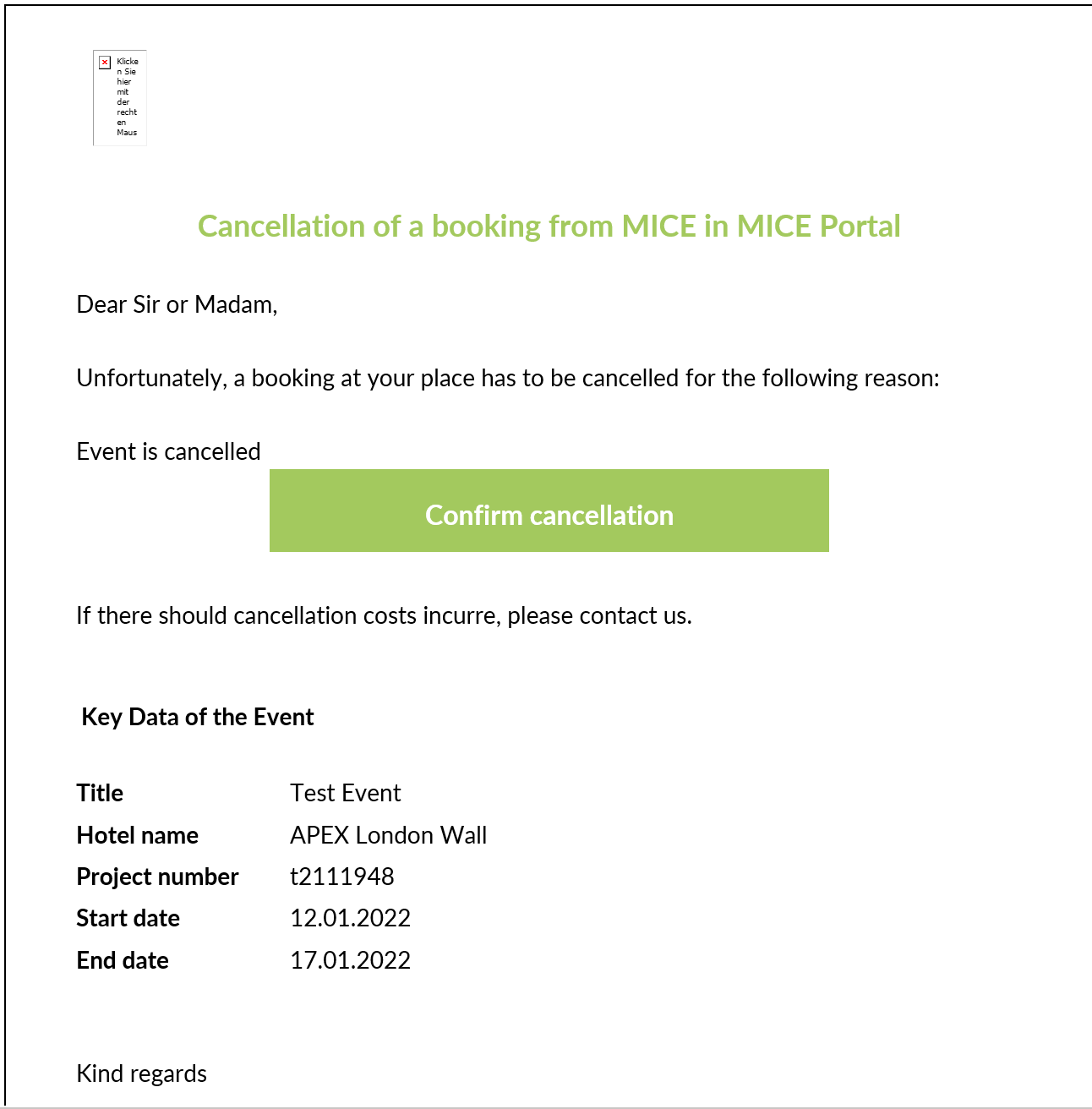 Confirm or perform a cancellation